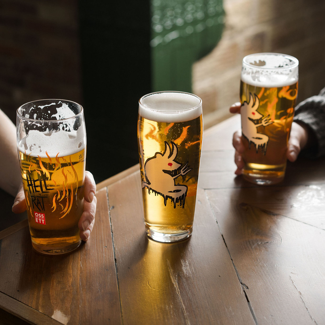 HELL RAT PINT GLASS – Ossett Brewery